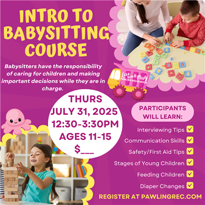 Pawling Recreation: Introduction to Babysitting Course